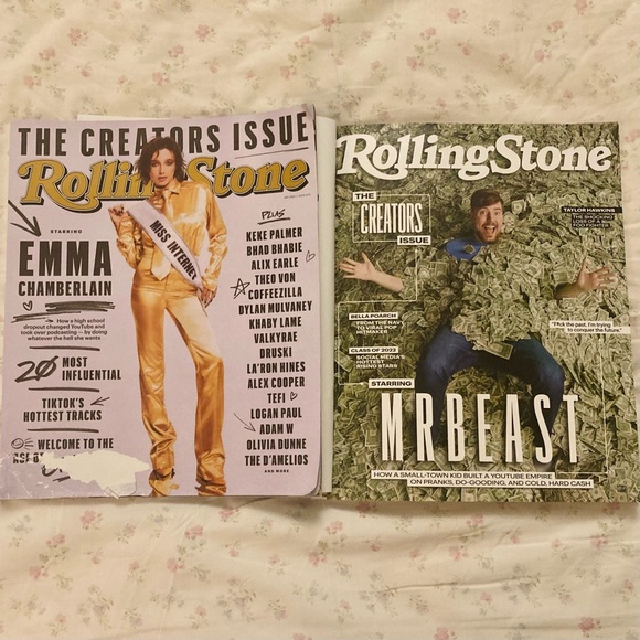 Rolling Stone | Other | 2 Rolling Stone Magazines Emma Chamberlain Mr ...